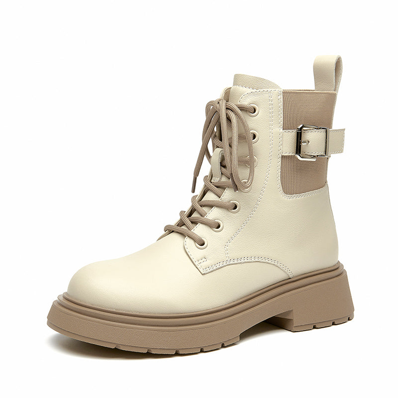 BeauToday Round Toe Mixed Color Boots for Women – BEAU TODAY